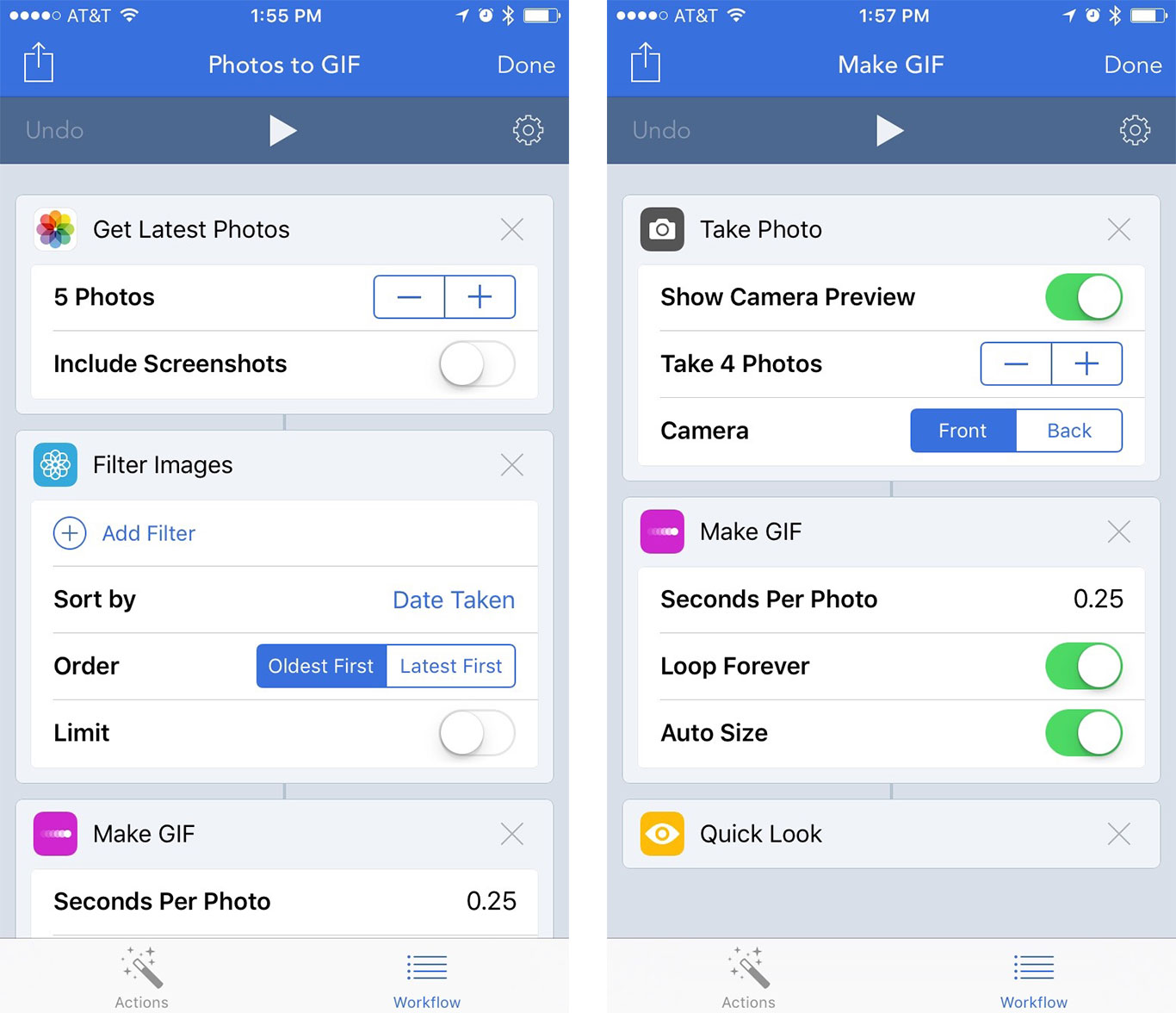 workflow-photos-gifs-screens - The App Factor